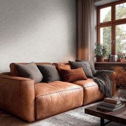 Livingwalls living walls Vliestapete &raquo;Vibes & Styles Elina &ndash; Soft Texture Vliestapete&laquo; uni leicht strukturiert Feine Struktur mit edlem Glanz f&uuml;r eine ruhige, 