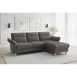 Sit & More sit&more Ecksofa &raquo;Pamela L-Form, Leder, B: 218 und 230 cm&laquo; optional Armteilverstellung, Schlaffunktion & Bettkasten B/H/T: 230cm x 90cm x 164cm, 