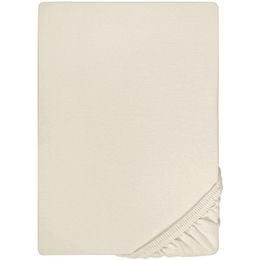 Biberna Spannbettlaken &raquo;Samy&laquo; hochwertiges Jersey-Elasthan f&uuml;r Topper geeignet grau Jersey-Elasthan, Obermaterial: 95% Baumwolle, 5% Elasthan 1 Stk., Jersey-
