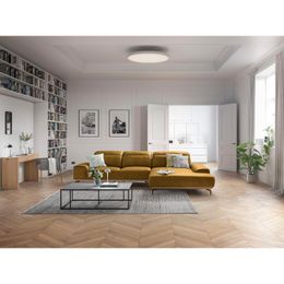 Musterring Wohnlandschaft &raquo;MR 2490 Ecksofa mit erstklassigem Sitzkomfort, Long-Life-Leder&laquo; Bronze-Fu&szlig; Sitzh&ouml;he 46cm, wahlweise mit Funktionen, Ma&szlig;e 342 x 207 cm 