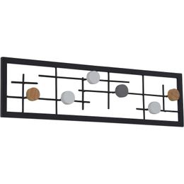 HOFMANN LIVING AND MORE Garderobenhaken Wandgarderobe schwarz Metall B/H/T: 60cm x 16cm x 6cm