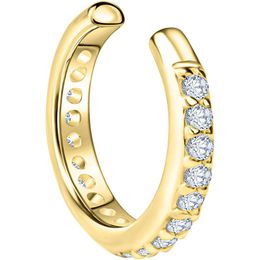 Firetti Damen Ohrklemme &raquo;Schmuck Geschenk, Ohrring, Silber 925&laquo; mit Zirkonia (synth.) gold 12mm, Silber 925 (Sterlingsilber)