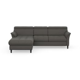 Sit & More sit&more Ecksofa &raquo;Marano L-Form&laquo; inklusive Kopfteilverstellung, optional Schlaffunktion & Bettkasten grau 100% Polyester B/H/T: 257cm x 166cm, Luxus-
