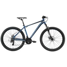 Bikestar Mountainbike 21 Gang Shimano RD-TY300 Schaltwerk Kettenschaltung f&uuml;r Damen und Herren, Kettenschaltung blau 46cm, 27,5 Zoll (69,85cm) Mountainbike
