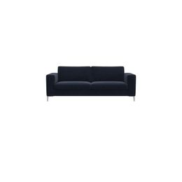 FLEXLUX 2,5-Sitzer &raquo;Fiore, super Sitzkomfort durch Kaltschaum im Sitz,&laquo; breite Armlehnen, F&uuml;&szlig;e Alu blau 100% Polyester B/H/T: 196cm x 85cm x 92cm, 