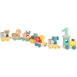Small Foot Spielzeug-Eisenbahn &raquo;Geburtstagszug mit Tieren&laquo; bunt Einheitsgr&ouml;&szlig;e Spielzeug-Eisenbahn