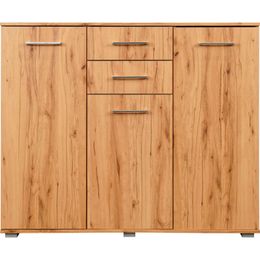 Priess Hochkommode &raquo;Lindau&laquo; beige Holzwerkstoff B/H/T: 123cm x 103cm x 38cm, 2 Stk., 3 Stk.