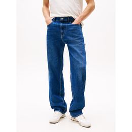 Tommy Jeans Herren Loose-fit-Jeans &raquo;Jamie Loose Straight&laquo; mit Hammerschlaufe blau 32, L&auml;nge 34
