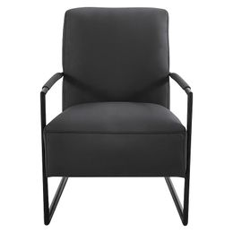 K+w Komfort & Wohnen K+W Komfort & Wohnen Cocktailsessel mit bezogenen Armlehnen, Gestell in Metall schwarz Struktur schwarz Microfaser 1, B/H/T: 62cm x 77cm x 83cm