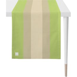 Apelt Tischl&auml;ufer &raquo;3962 Outdoor, Sommerdeko, Sommer&laquo; Panamastreifen gr&uuml;n Polyester B/L: 46cm x 140cm, 1 Stk., rechteckig