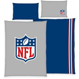 NFL Wendebettw&auml;sche &raquo;NFL&laquo; 2 Stk. mit coolem Super Bowl Motiv, American Football bunt Renforc&eacute;, Obermaterial: 100% Baumwolle B/L: 135cm x 200cm, 1 Stk.