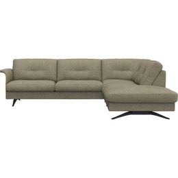 FLEXLUX Ecksofa &raquo;Glow, super bequem durch hochwertigem Sitzaufbau mit Federkern, L-Form&laquo; Skandinavisches Design, In hochwertiger Verarbeitung gr&uuml;n 62%