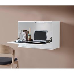 Schreibtisch &raquo;Mistral B&uuml;rotisch, Arbeitstisch, Tisch, Computertisch&laquo; mit LED Spot, B: 89 cm, Designm&ouml;belserie wei&szlig; B/H/T: 89cm x 61cm x 42cm