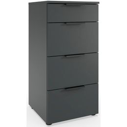 wimex Schubkastenkommode &raquo;Level by fresh to go&laquo; 4 Schubladen mit soft-close Funktion, 41cm breit, 84cm hoch grau Holzwerkstoff B/H/T: 41cm x 84cm x 41cm, 4 