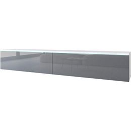 Home Affaire Lowboard &raquo;LOWBOARD VERA, wahlweise mit oder ohne Beleuchtung&laquo; Modernes griffloses TV-Board, 180 cm TV-Schrank, stehend und h&auml;ngend wei&szlig; B