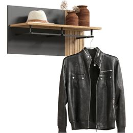Home Affaire Garderobenpaneel &raquo;Estepona&laquo; 1 Stk. tlg. Wandpaneel mit Hutablage und Kleiderstange - (B/T/H) 80/28/40 cm Holzwerkstoff, Metall B/H/T: 