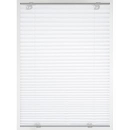 Gardinia Dachfensterplissee blickdicht ohne Bohren verspannt passend f&uuml;r Velux Dachfenster, in Crush-Optik wei&szlig; Obermaterial: 100% Polyester 122cm, 