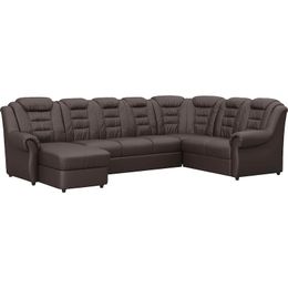 Home Affaire Wohnlandschaft &raquo;Boston U-Form&laquo; mit hoher R&uuml;ckenlehne, wahlweise mit Schlaffunktion & Stauraum braun 64% Polyurethan, 25% Polyester, 11% 