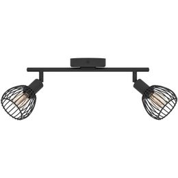 Eglo Deckenleuchte &raquo;Sonnino Deckenlampe 2-fach, schwenkbare Spots, Metall, Deckenspot, E14&laquo; E14 1 Stk. Spot - L36,5 x B10 x H18,5 cm - schwarz - 2X40W