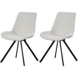 Home Affaire Drehstuhl &raquo;INUVIK, 2er Set, mit Metallgestell in matt schwarz&laquo; (Set) 2 Stk.in verschiedenen Farben, Belsatbarkeit pro Stuhl 120 kg, 360&deg; 