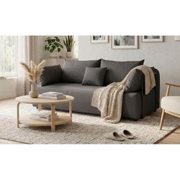 Collection AB Schlafsofa &raquo;Maria, B: 191 cm, Liegefl. 143x190 cm&laquo; Schlaffunktion,Bettkasten,Bonnelfederkern,Moderne Armlehnen aus Metall grau 100%