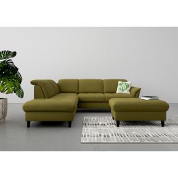 Sit & More sit&more Ecksofa &raquo;Maggiore L-Form&laquo; wahlweise mit Kopfteilverstellung, Schlaffunktion und Stauraum gr&uuml;n 98% Polyester, 2% Polyamid B/H/T: 261cm x 224cm