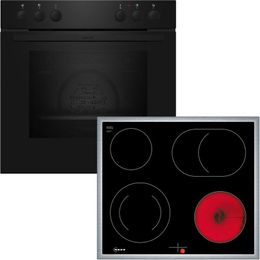 Neff Elektro-Herd-Set &raquo;E1DCA0AK3&laquo; CircoTherm auf 3 Ebenen & Br&auml;terzone f&uuml;r gro&szlig;es Bratgeschirr schwarz Temperaturregelung von 50 &deg;C - 275 &deg;C