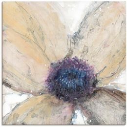 Artland Leinwandbild &raquo;Blumenfluss I&laquo; Blumen 1 Stk. tlg. auf Holzrahmen gespannt beige B/H/T: 50cm x 50cm, Leinwandbild Blumen quadratisch, 1 Stk.