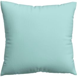 Schlafgut Kissenbezug &raquo;Premium Kissenbezug Woven Satin (1 St)&laquo; Ton-in-Ton Rei&szlig;verschluss, Fadendichte von 300tc, Uni, OEKO Tex blau Mako-Satin, Obermaterial: 