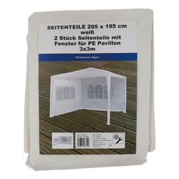 Seitenteile f&uuml;r Gartenpavillon wei&szlig; 295 x 195 cm 2 St&uuml;ck