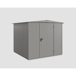 EcoStar Ger&auml;tehaus 'Trend-S Typ 2' graualuminium 238 x 238 cm, mit Einzelt&uuml;r