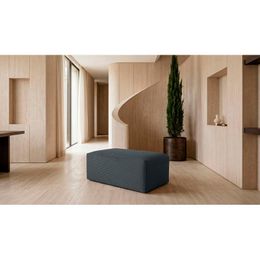 OTTO home Polsterhocker &raquo;Clayton Breite 96 cm&laquo; in einem trendigen Cord-Bezug grau 100% Polyester B/H/T: 96cm x 41cm x 60cm, Cord, klein