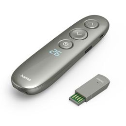 Hama Fernbedienung &raquo;Digitaler Laserpointer mit Spot-Illumination und Leselupe&laquo; 20m Reichweite, digitaler Laserpointer, Spot-Illumination, Lupe, Timer grau 
