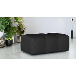 OTTO home Polsterhocker &raquo;TUURE Sitzhocker, Bubble-Optik, Ma&szlig;e B/T/H: 124/80/46 cm&laquo; moderne Steppung, hoher Sitzkomfort und modernes Design schwarz 100