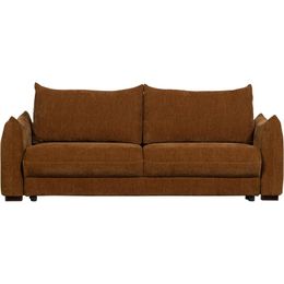 Woood Schlafsofa &raquo;Jonne Strukturbezug mit Schlaffunktion, H 92 x B 233 x T 105 cm&laquo; Tragkraft 220 kg, Sitzbreite 192 cm, Geringe Verschlei&szlig;festigkeit 