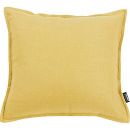 done. Dekokissen &raquo;Lenny&laquo; Kissenh&uuml;lle ohne F&uuml;llung im Hyggestil mit abgestepptem Saum gold Baumwolle, Leinen, Viskose B/L: 45cm x 45cm, 1 Stk.