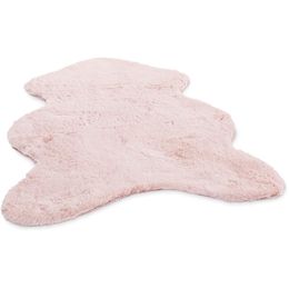 Gino Falcone Fellteppich &raquo;Giorgia&laquo; fellf&ouml;rmig 20 mm H&ouml;he Kunstfell, superweich - ein echter Kuschelteppich rosa Polyester B : 80cm 1 Stk., 20mm, L: 120cm