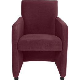 exxpo - sofa fashion Esszimmersessel &raquo;Barista, Loungesessel auf Rollen mit hoher Bodenfreiheit&laquo; Sessel Barista Clubsessel auf Rollen, schmale 
