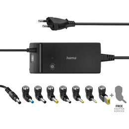 Hama Notebook-Netzteil &raquo;Universal-Notebook-Netzteil, 12-22V/90W 8 Notebookstecker&laquo; schwarz Hervorragend geeignet als Zweitnetzteil f&uuml;r B&uuml;ro und Reise
