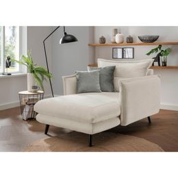 Home Affaire Loveseat &raquo;Lazio, 111 cm breit, modern und bequem&laquo; Webstoff, inkl. R&uuml;cken- und Zierkissen wei&szlig; 90% Polyester, 5% Nylon, 5% Rayon Webstoff,