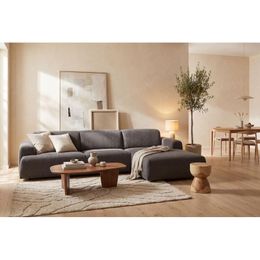 OTTO home Ecksofa &raquo;Linkka, Breite 301 cm&laquo; L-Form, in einem weichen Chenille-Stoff, mit Wellenunterfederung schwarz 90% PES, 10% Nylon B/H/T: 301cm x 