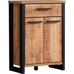 Home Affaire Kommode &raquo;Elda&laquo; 1 Stk. tlg. Kommode mit 2 T&uuml;ren, 1 Schublade mit Vollauszug &ndash; (B/T/H) 73/39/100 cm Holzwerkstoff, MDF, Metall B/H/T: 73cm 