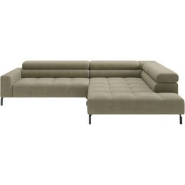 Home Affaire Ecksofa &raquo;Claya, 311 cm breit, L-Form, inkl. Kopfteilverstellung&laquo; wahlweise elektrischer Sitzvorzug 100% Polyester B/H/T: 311cm x 71cm x 