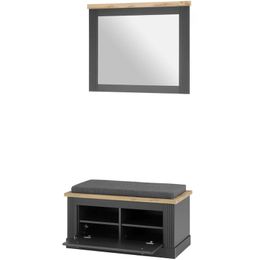 OTTO home Garderoben-Set &raquo;Westminster, Garderobe im Landhausstil, Komplettset mit viel Stauraum&laquo; 2 Stk. tlg. grau B/H/T: 92cmcm x 200cmcm x 45cmcm