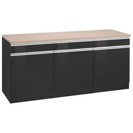 KOCHSTATION Unterschrank &raquo;KS-Ohio&laquo; Breite 180 cm grau B/H/T: 180cm x 85cm x 60cm