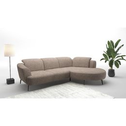 Sit & More sit&more Ecksofa &raquo;Zoe&laquo; ink.Sitztiefenverstellung, wahlweise mit Kopfteilverstellung braun 100% Polyester B/H/T: 309cm x 87cm x 199cm, Chenille, 