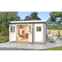 Weka Gartenhaus &raquo;Nr. 354, Gr&ouml;&szlig;e 1&laquo; inklusive Fussboden grau Massivholz Fu&szlig;boden im Gartenhaus, ohne Dacheindeckung