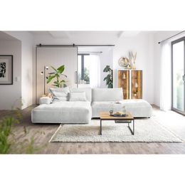 Musterring Ecksofa &raquo;Lucia modern und bequem, Breite 330cm, L-Form&laquo; verschiedene Farben, gro&szlig;er Longchair mit Armlehne, B330 x T190 cm wei&szlig; 100% Polyester B/H/T: 