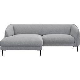 FLEXLUX Ecksofa &raquo;Belle Designsofa, bequem durch Kaltschaum im Sitz&laquo; Skandinavisches Design, In hochwertiger Verarbeitung, B/T 218/149 cm grau 100% 