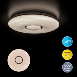 N&auml;ve n&auml;ve LED Deckenleuchte &raquo;Picton&laquo; LED-Modul 1 Stk. Warmwei&szlig; Schirm Kristalleffekt, Stufenweise dimmbar per Wandschalter, warmwei&szlig; wei&szlig; 1, &Oslash; 31cm H: 